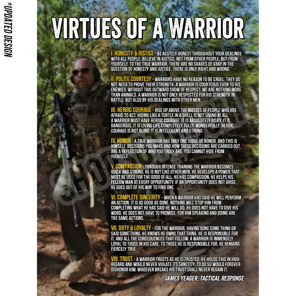 Virtues of a Warrior Poster – Student of the Gun Gear Store