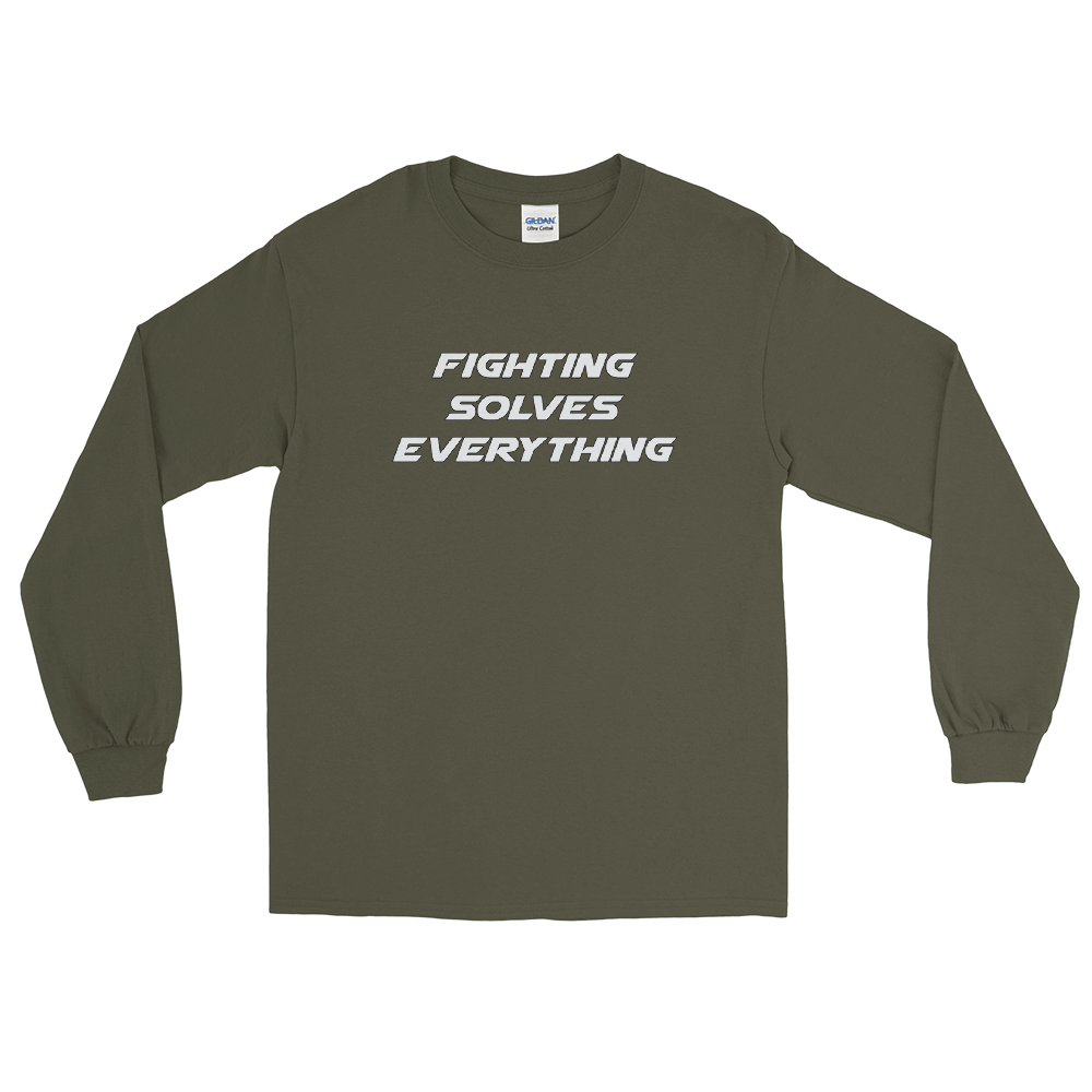 Fighting Solves Everything Long Sleeve T-Shirt – Student of the Gun ...